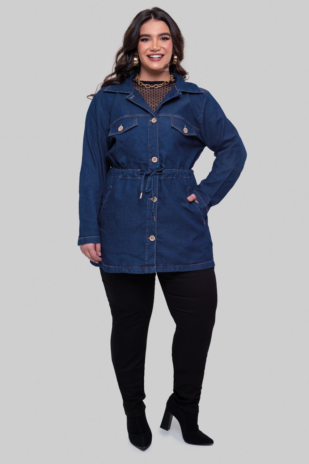 Parka Jeans com Conforto de Moletom - Geração Moderna